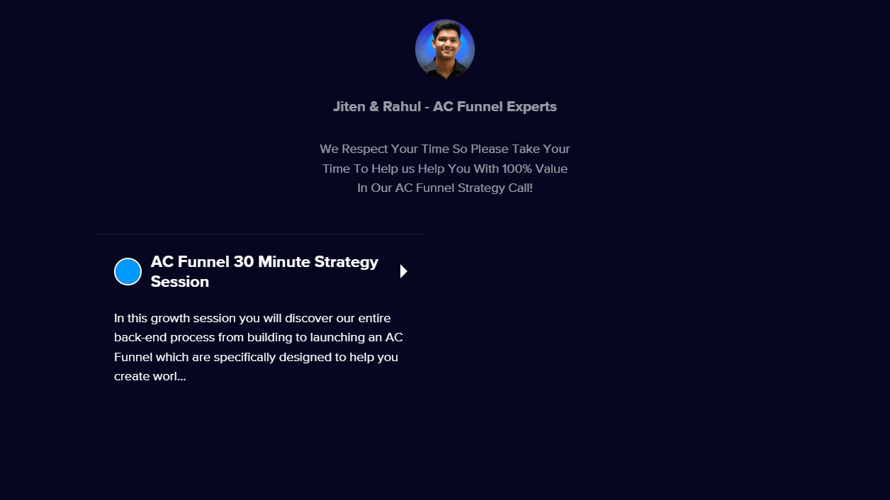 APPLY BELOW TO GET YOUR AC FUNNEL BUILT 100% DFY IN 2 WEEKS