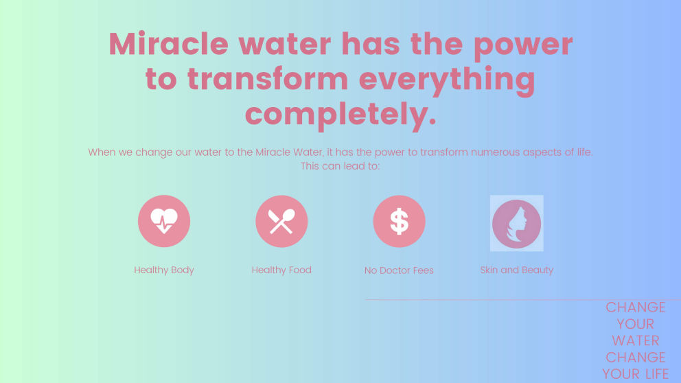 Miracle Water Registration